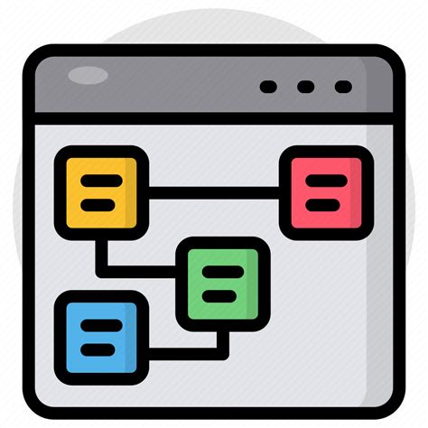 Web Sitemap Flowchart Flow Diagram Hierarchy Algorithm Icon Download On Iconfinder