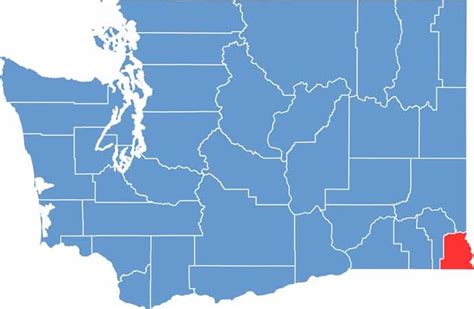 Asotin County Map Washington Us County Maps