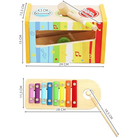gioco musicale per bambini con xilofono e banco delle palline