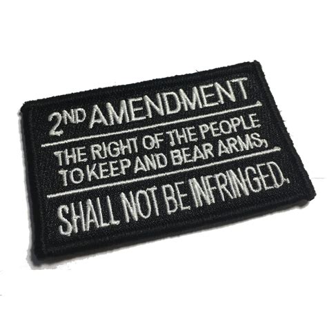 Tactical 2nd Amendment Tactical Patch Black Hook And Loop — Empire