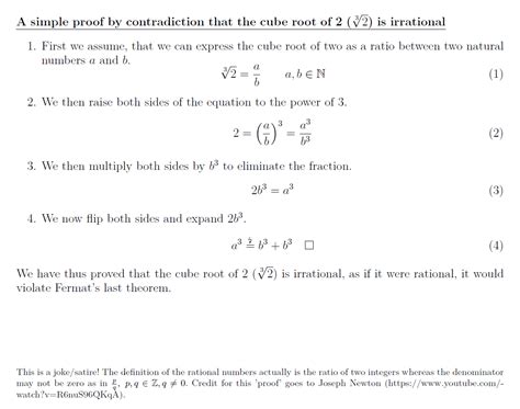 i recently tried to prove that the cube root of 2 is irrational and i
