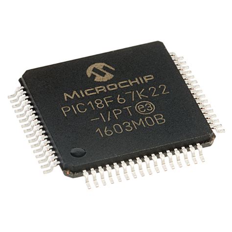microchip pic18f67k22 i pt 8 bit microcontroller 64mhz tqfp64 rapid