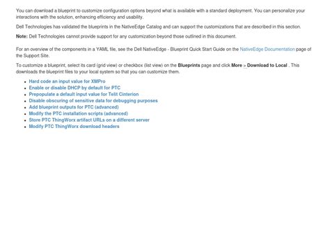 Customizing A Blueprint Dell Nativeedge With Ptc Blueprint Guide Dell Technologies Info Hub