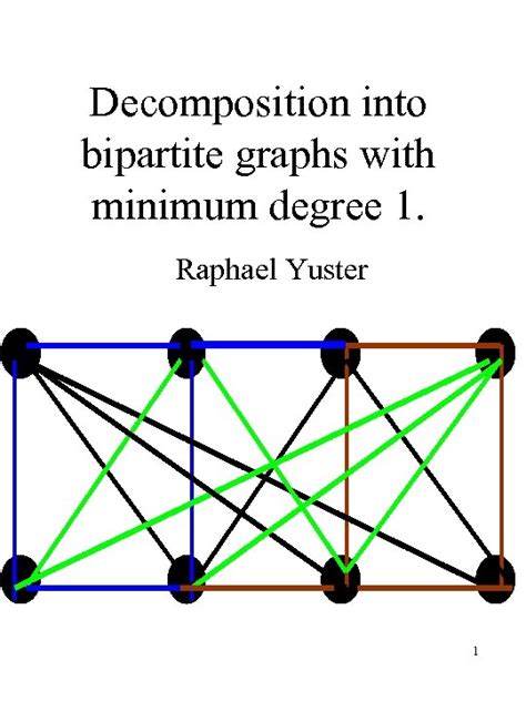 Decomposition Into Bipartite Graphs With Minimum Degree 1