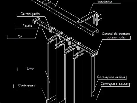 Detalle De Persiana Vertical En Autocad Cad 217 15 Kb Bibliocad