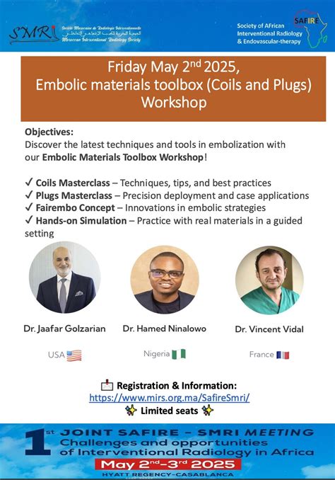 🎯 Master Advanced Embolization Techniques Join Our Expert Led Workshop