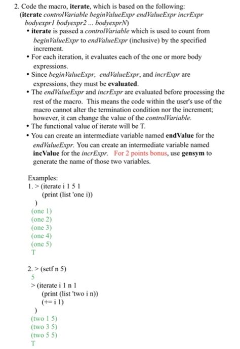 Code The Macros Listed Below And Use The Specified