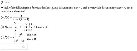 Solved 1 Point Which Of The Following Is A Function That