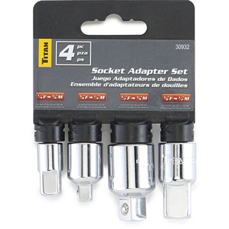 Titan 30932 4pc Socket Adapter Set 4pc Socket Adapter Set By