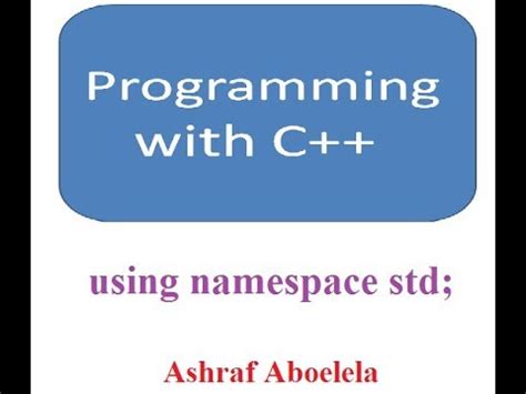 C Using Namespace Std YouTube