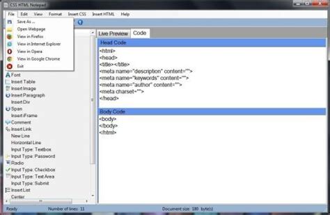 Css Html Notepad Indir Windows Ücretsiz Html Ve Css Editörü