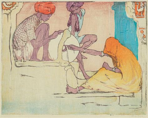 Mabel Allington Royds British 1874 1941 Color Woodcut The Sword Ginder C1920 Auction