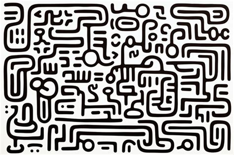 Premium Ai Image Cuneiform Glyphs In The Style Of Minimalist Symbolic Sgraffito Line Art