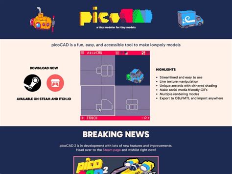 Picocad 3d Modeling Tool For Low Poly Creations