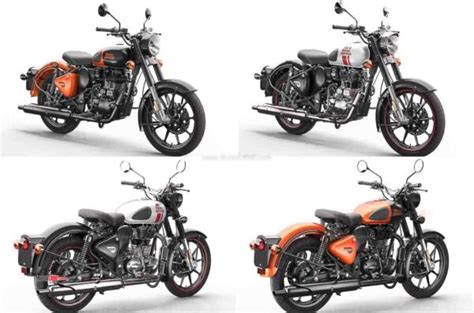 Royal Enfield Classic 350 New Colours Orange Ember Metallo Silver