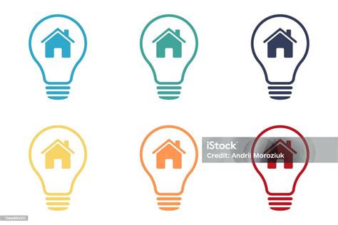 하우스 로고가 있는 램프 환경 전구 에코 월드 하우스 에너지 절약 램프 기호 그림 0명에 대한 스톡 벡터 아트 및 기타 이미지