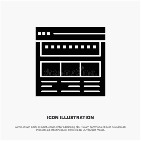 Website Browser Business Corporate Page Web Webpage Solid Glyph