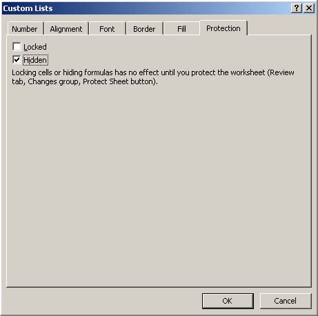 MS Excel Hide Formulas From Appearing In The Edit Bar