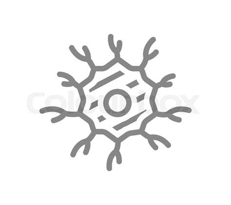 Sore Nerve Cell Line Icon Neuron Illness Infected Neural Tissue Neural Atrophy Symbol Stock