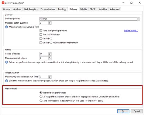 Email Parameters In Adobe Campaign Adobe Campaign