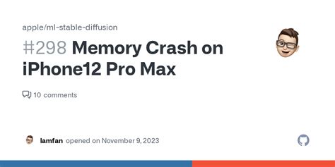 Memory Crash on iPhone12 Pro Max · Issue #298 · apple/ml-stable-diffusion · GitHub