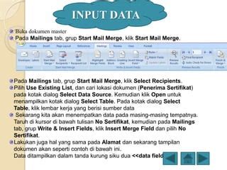 Cara Membuat Sertifikat Dengan Mail Merge PPTX