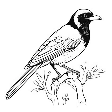 Simplistic Bobolink Coloring Pages In Januz Miralles Style Premium Ai Generated Image