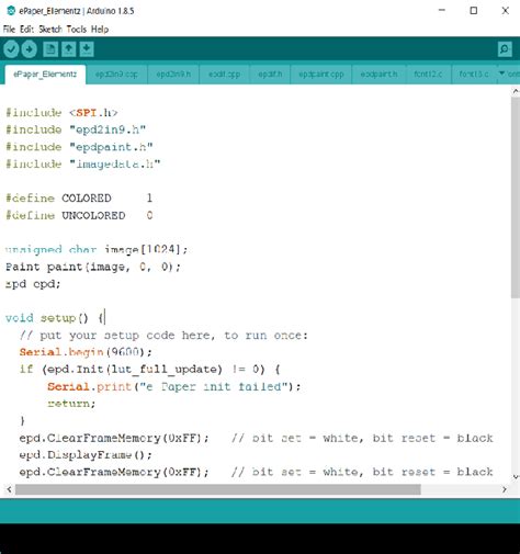 Setting Up Waveshare E Paper Display