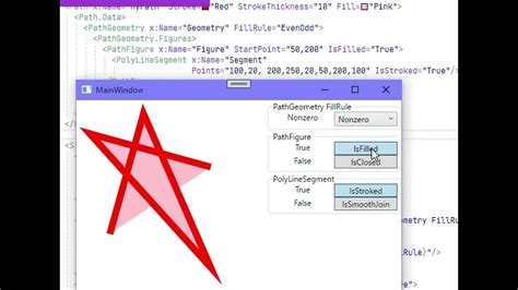Wpf、pathgeometryで図形描画したときの動作確認してみた、fillrule、isfilled、isclosed、isstroked、issmoothjoin Youtube