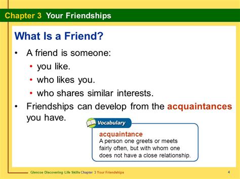 3 Contents Chapter Your Friendships Section 3 1 Friends Ppt Video
