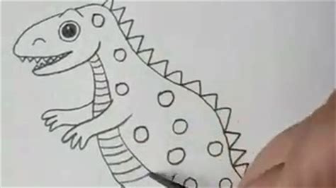 آموزش ساده ی نقاشی دایناسور نماشا