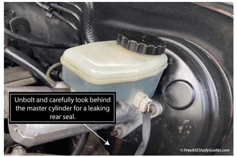 Sinking Brake Pedal - Leaking Master Cylinder Cup Seals