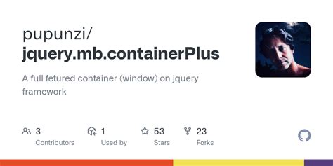 Github Pupunzi Jquery Mb Containerplus A Full Fetured Container Window On Jquery Framework