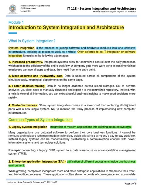 It 118 Sia Module 1 Pdf Cloud Computing System