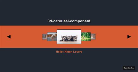 3d Carousel Component Examples Codesandbox