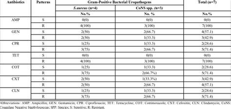 The Antimicrobial Resistant Pattern Of Gram Positive Isolated Bacterial Download Scientific