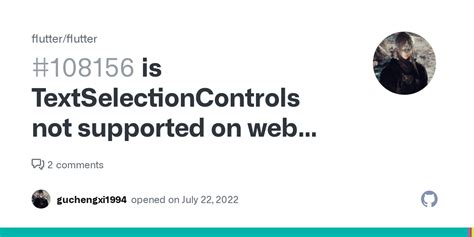 Is TextSelectionControls Not Supported On Web And Desktops Issue Flutter Flutter