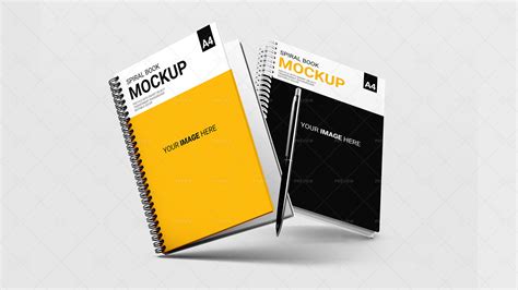 spiral notebook mockup graphics motion array