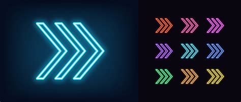 네온 화살표 아이콘입니다 빛나는 네온 스 와이프 업 기호 윤곽 화살표 포인터 실루엣 형광색의에 대한 스톡 벡터 아트 및 기타 이미지 형광색의 화살표 화살 Istock