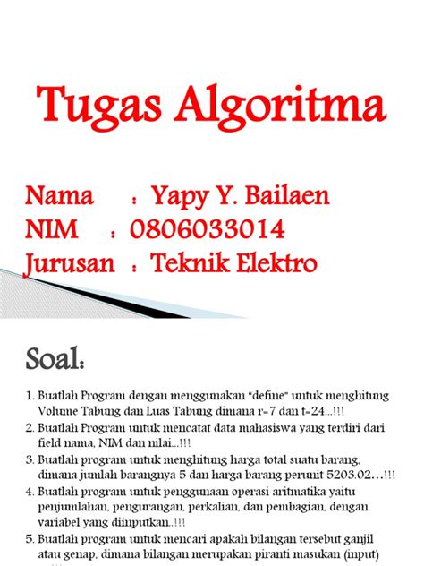 tugas algoritma pdf karier and perkembangan komputer