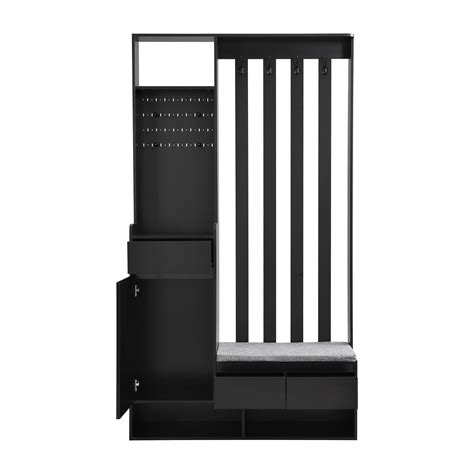 Latitude Run® Hall Tree Storage With Cushioned Storage Bench Wayfair