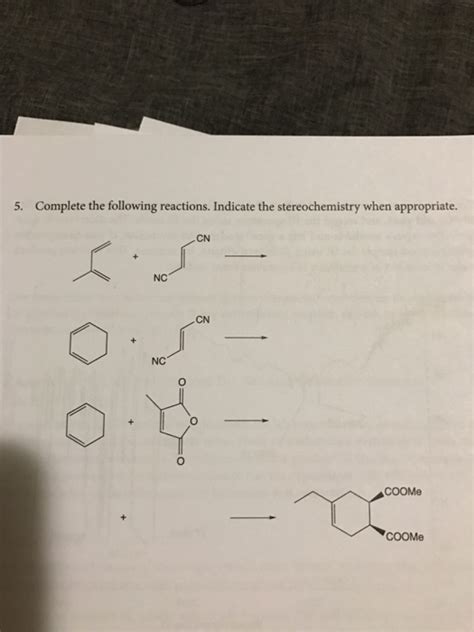 Solved Complete the following Diels Alder reactions. | Chegg.com