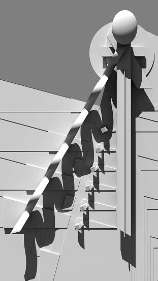 Abstract 3d Composition Modern Architecture Black And White Architectural Background Composition