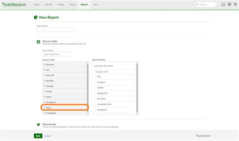 task fields added to custom reports product updates bamboohr