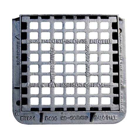 Ultra D400 Pedestrianised Gully Grating And Frame 420mm X 420mm X 100mm Depth