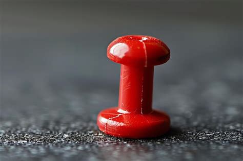 A Red Push Pin On A Table Premium Ai Generated Image