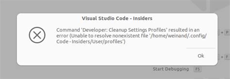 Cleanup Settings Profiles Results In Error · Issue 159055 · Microsoft