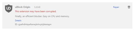 Ublock Origin 1130 Is Disabled By Chrome · Issue 2720 · Gorhill