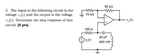 solved 3 the input to the following circuit is the voltage