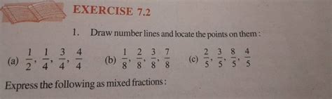 Exercise 72 1 Draw Number Lines And Locate The Points On Them A 21